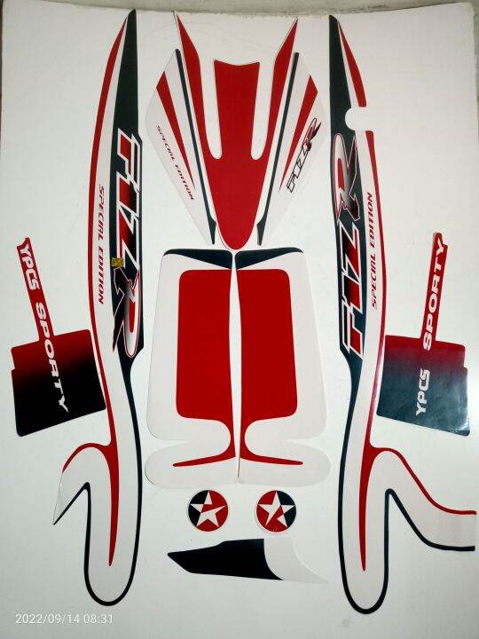 STRIPING FIZ R CALTEX MERAH PUTIH STANDAR, striping yamaha Fiz r kaltex ...