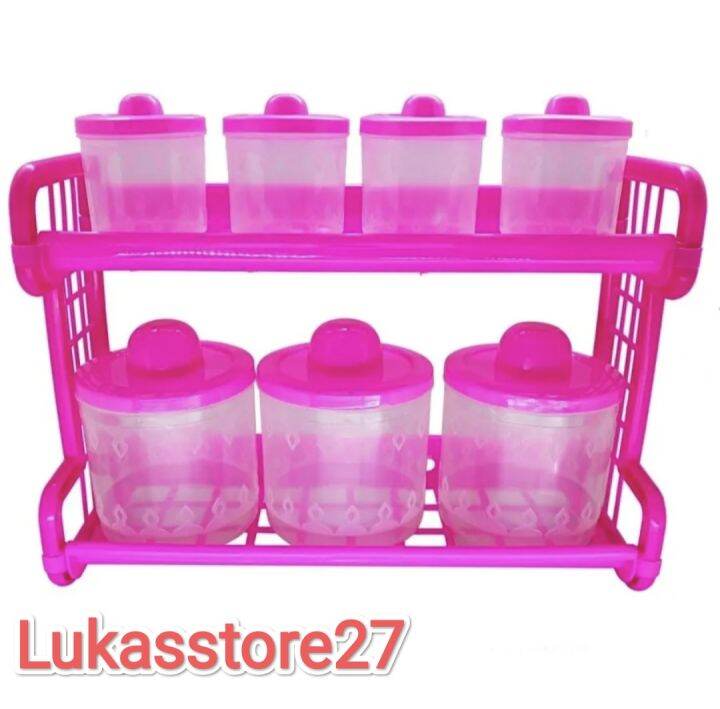 TEMPAT PENYIMPANAN GULA KOPI GARAM/RAK TEMPAT PENYIMPANAN BUMBU ...