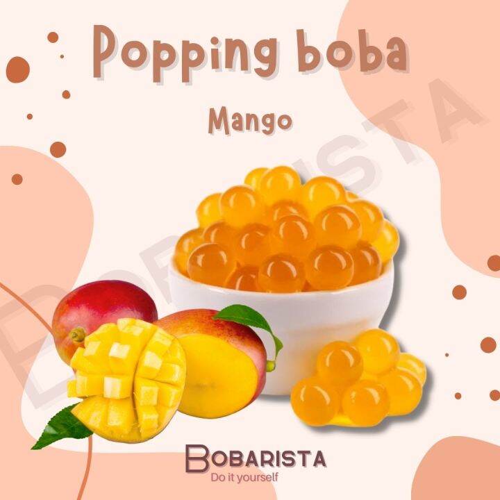 Popping Boba Aneka Rasa Varian Mango / Mangga 300gr Kemasan Botol ...