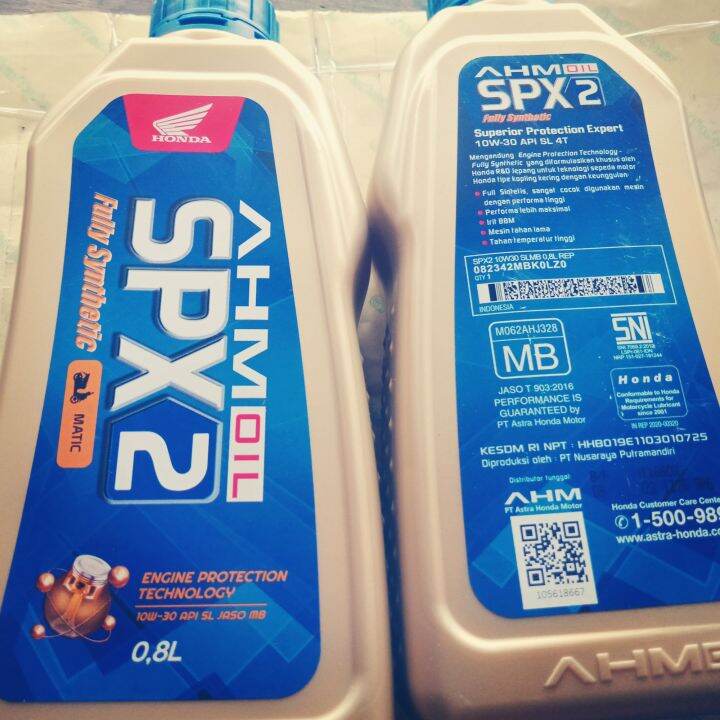 OLI SPX 2 0,8 L ASLI OLI 100% AHM OLI MATIC STANDAR HONDA | Lazada Indonesia