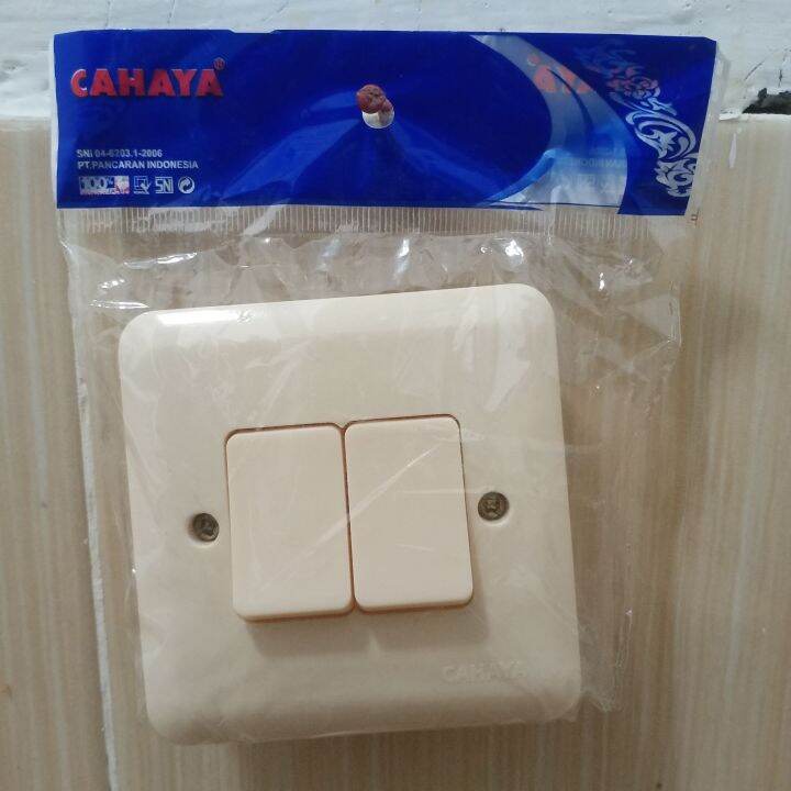 saklar double merk cahaya | Lazada Indonesia