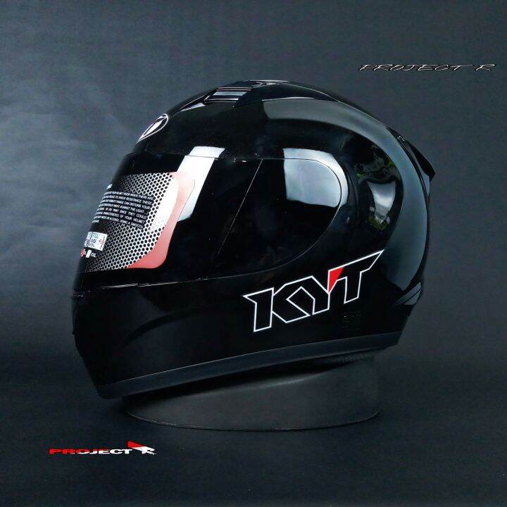 KYT R10 SOLID BLACK GLOSSY | Lazada Indonesia