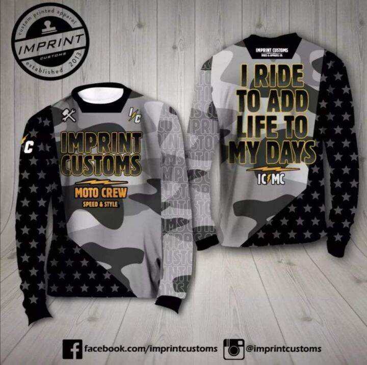 IMPRINT CUSTOMS WHITE CAMO RIDING JERSEY | Lazada PH