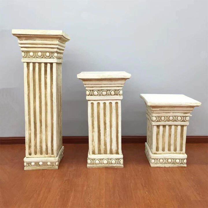 European-Style Square Wedding Roman Column Flower Pot Base Wedding Road ...