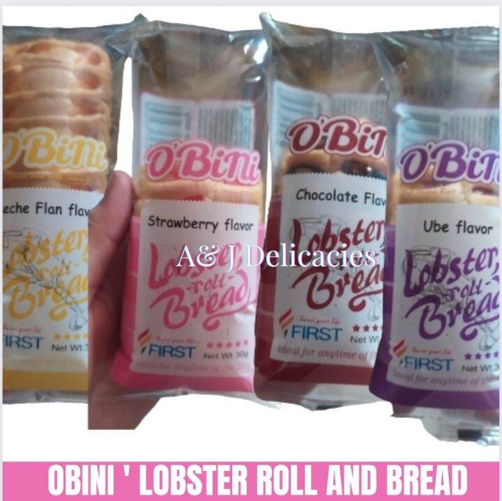 Obini Lobster Roll & Bread ( Asst flavor) Ube / Cheese/ Chocolate/ Ube ...