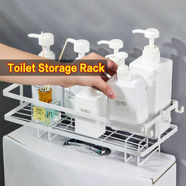 Bathroom Toilet Storage Rack Punch-free Toilet Racks Toilet Top Storage ...