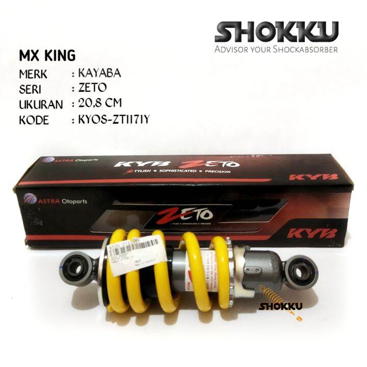 Shock belakang jupiter MX king merk kayaba zeto warna kuning ukuran 20,8 cm | Lazada Indonesia