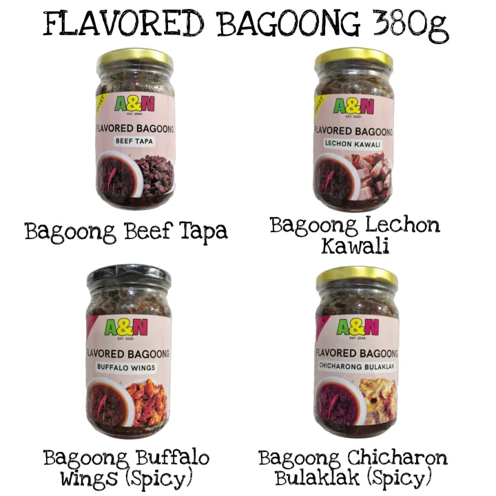 FLAVORED BAGOONG 380g (Chicharon Bagoong, Lechon Kawali, Buffalo Wings ...