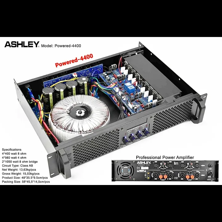 Power Amplifier Ashley Powered 4400 Original 4Ch | Lazada Indonesia