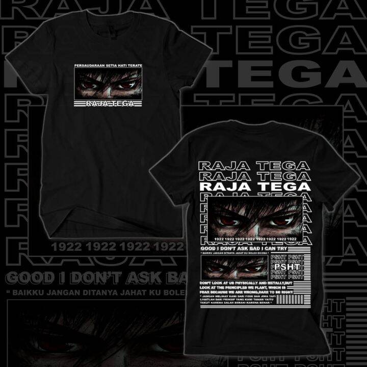 KAOS PSHT DESAIN TERBAIK RAJA TEGA | SABLON DEPAN TULISAN LATIN GAMBAR ...