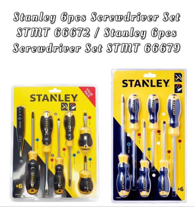 READY STOCK !!! Stanley 6pcs Screwdriver Set STMT 66672 / Stanley 6pcs ...