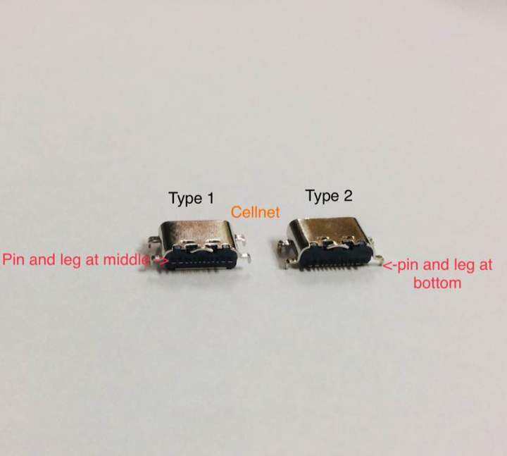 China phone tablet Type C 12 pin leg charging port usb plug in ...