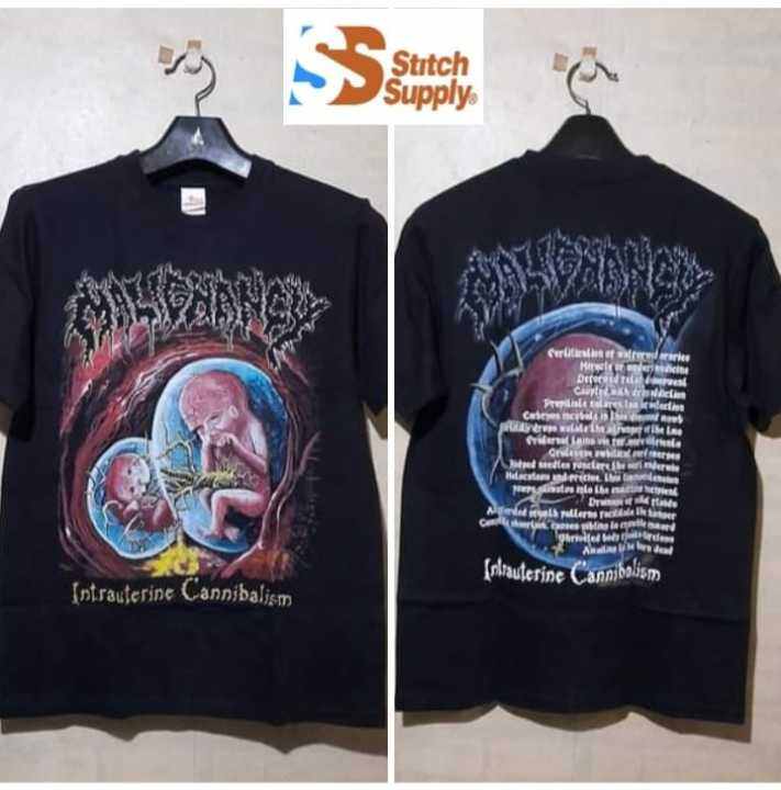 kaos band MALIGNANCY INTRRAUTERINE CANNIBALISM TS | Lazada Indonesia