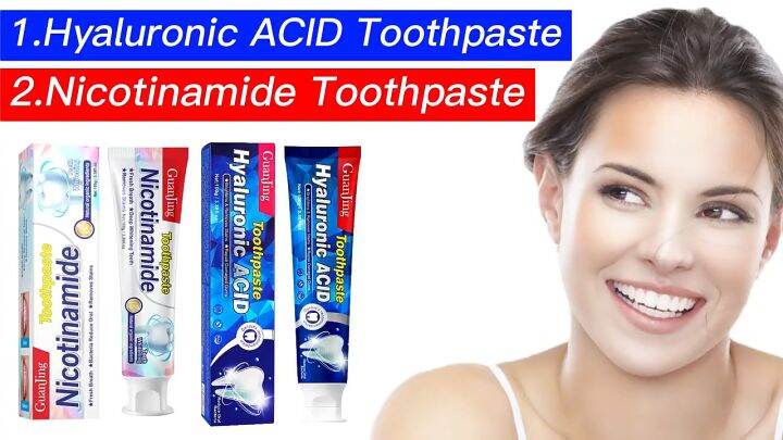 Nicotinamide Hyaluronic Acid Toothpaste 100g Teeth Whitening Gum Care ...