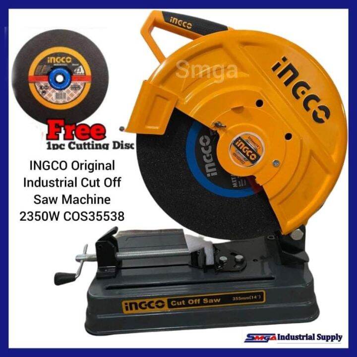 INGCO 2350W Cut-off Machine / SawModel: COS35538 free 1pc cutting disc ...
