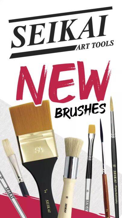 SEIKAI พู่กันแปรงสีอะครีลิคและน้ำมัน (Golden syn brush) | Lazada.co.th