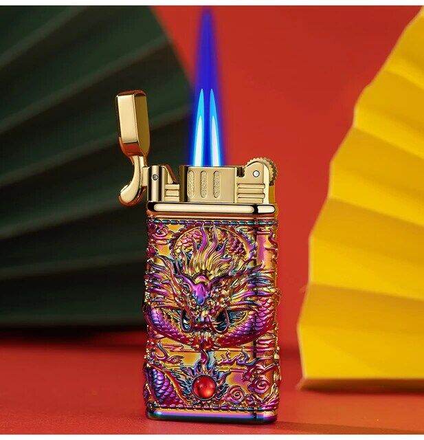 Creative Embossed Dragon Metal Grinding Lighter | Lazada