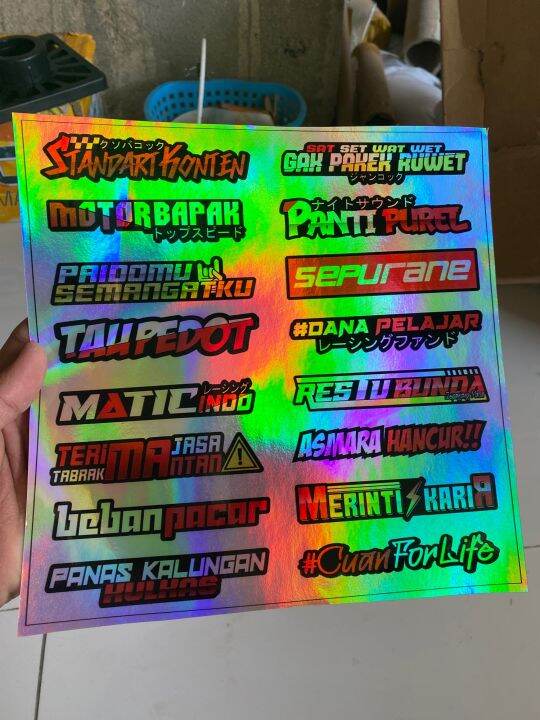 STIKER PACK KATA KATA RACING - STIKER KATA KATA HOLOGRAM STIKER MOTOR | Lazada Indonesia
