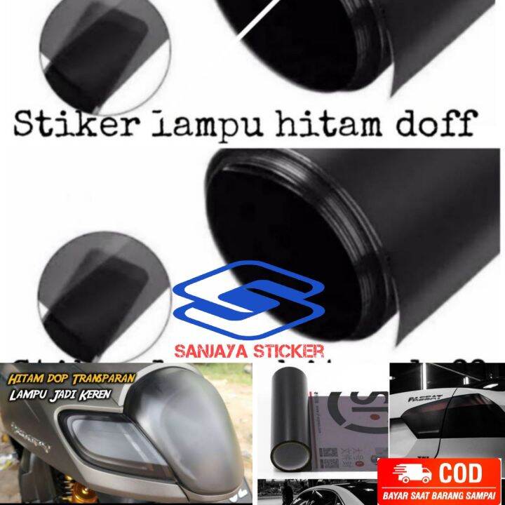 Stiker lampu motor stiker lampu mobil hitam doff | Lazada Indonesia