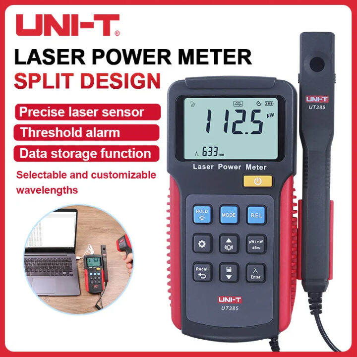 Uni T Laser Power Meter Ut385 Power Analyzer Data Logger Laser Sensor