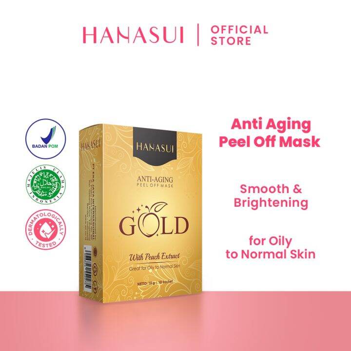 Hanasui Naturgo Anti Aging Peel Off Mask Box | Lazada Indonesia