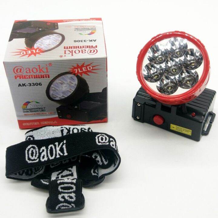 Senter Kepala 7 Led Aoki 3306 | Lazada Indonesia