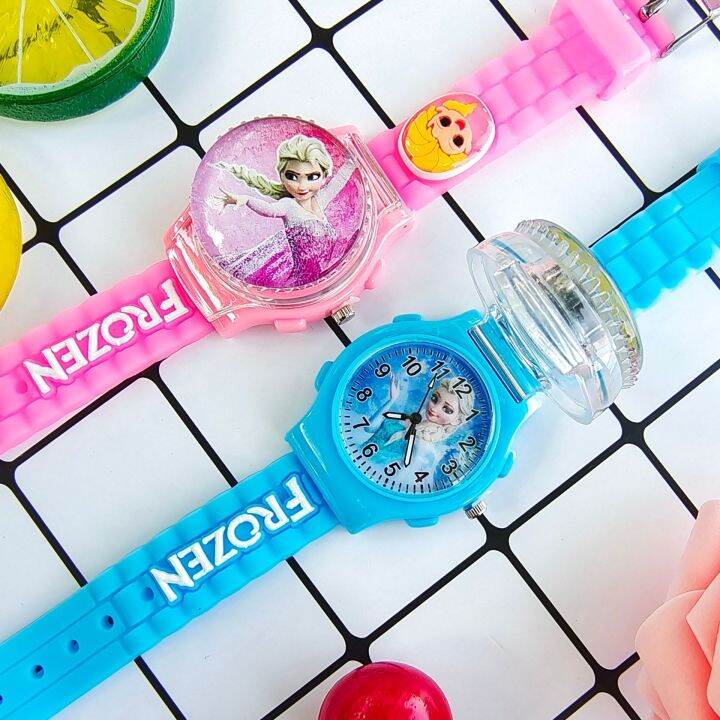 Cartoon Cute Hello Kitty Girls Watch Frozen Elsa Princess Soft Silicone ...