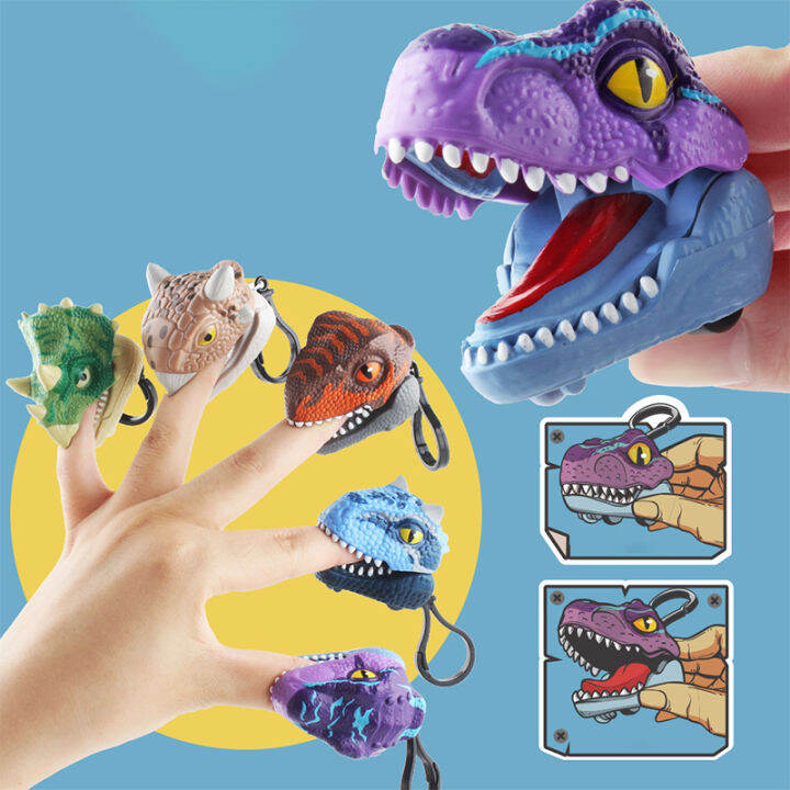 Toys 6 Dinosaur Model Clamps Return Car Keychain Creative Toy Car Gift ...