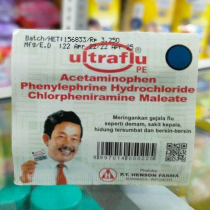 ULTRAFLU PE 1 STRIP 4 TABLET / OBAT FLU DEMAM SAKIT KEPALA BERSIN ...