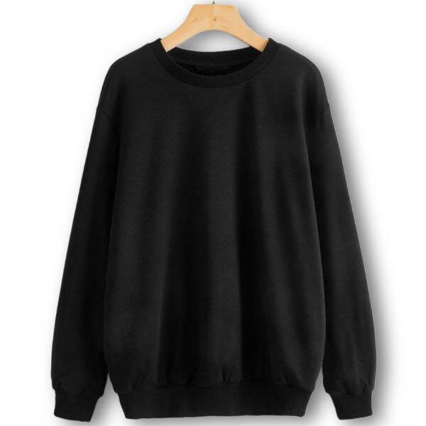 NDYFSHN SWEATER POLOS HITAM FLEECE (CREWNECK BASIC) SWEATER WANITA-PRIA | Lazada Indonesia