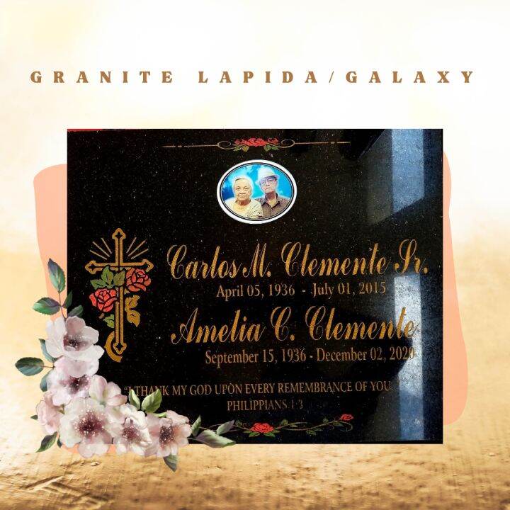 Lapida 2/ Galaxy or Italy Granite Natural Slab/Tombstone/ Memorial ...