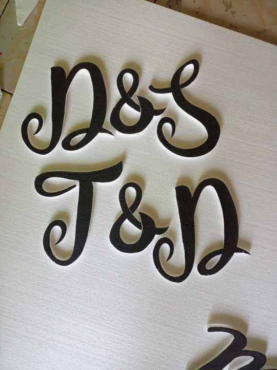 MOTIF HURUF SAMBUNG BAHAN STYROFOAM TINGGI 20CM TEBAL 1CM PER 3 HURUF ...