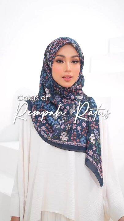 Tudung Ruffle REMPAH RATUS Printed Collection Cotton Voile Bidang 46 ...