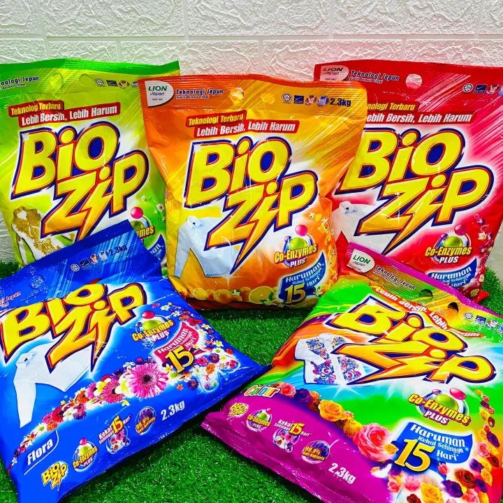 BIO ZIP DETERGENT POWDER 2.3kg [Laundry Powder Detergent] [Serbuk ...