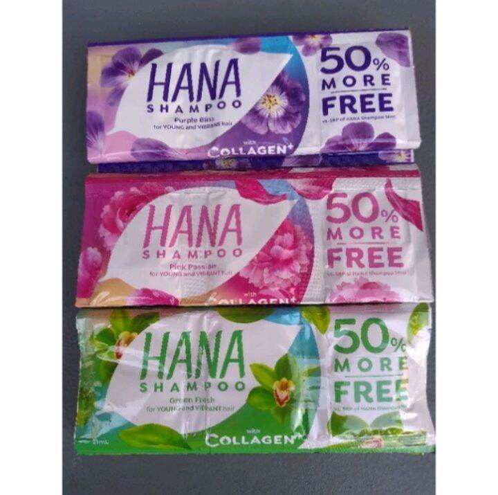 ️NEW HANA Shampoo with Collagen 12 sachets×21ml with 50% MORE FREE ...