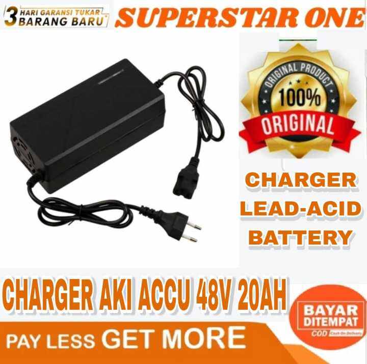 Charger Lead-Acid Battery ACCU Sepeda Listrik 48V 20AH Charger Aki Sepeda Listrik | Lazada Indonesia