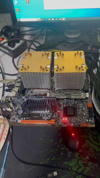 SET 2CPU DUAL CPU MBเมนบอร์ด X79Dual พร้อม CPU Intel Xeon E5-2690V2 X2 20C/40T Ram ECC16-128G M ...