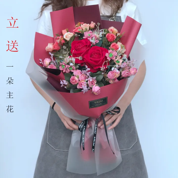 Graduation Bouquet Photo Fake Flower Props Car Delivery Annual Meeting ...