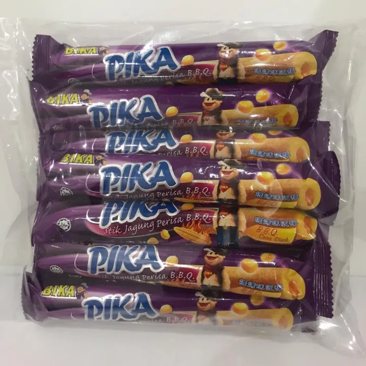 8pcs Keropok Bika Bagi Bagi Pika BBQ Corn Stick Snacks Childhood ...