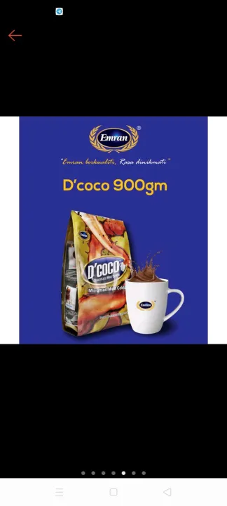 Emran D'Coco Chocolate Drink 900G Minuman Coklat Emran D'Coco (READY ...