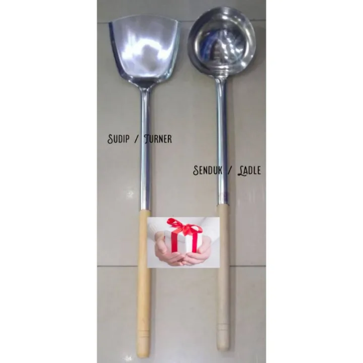Sudip(Tebal)/Senduk(Tebal)Panjang/Turner Ladle (Extra Long)Senduk Kuali Kawah | Lazada