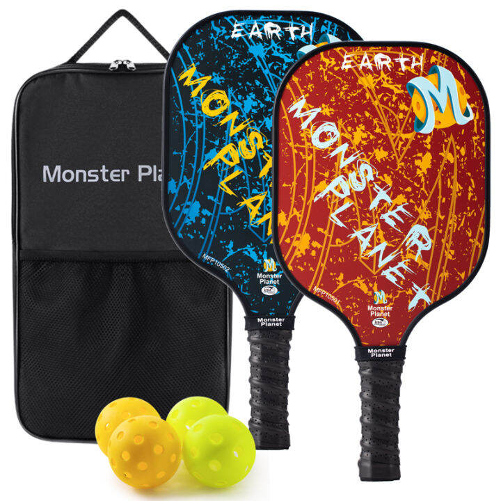 Monster Planet Peak Racket Pickleball Set-American Monster Planet Earth ...