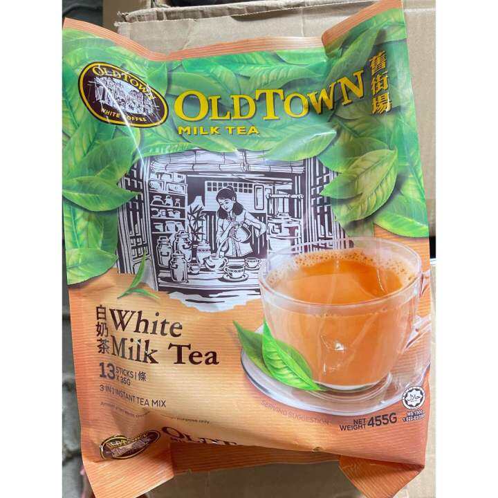 กาแฟขาว Old Town White Coffee 3in1ผงสำเร็จรูป แพ็คเก็จใหม่ รสชานม white milk tea 1ห่อ(13ซองx35 ...
