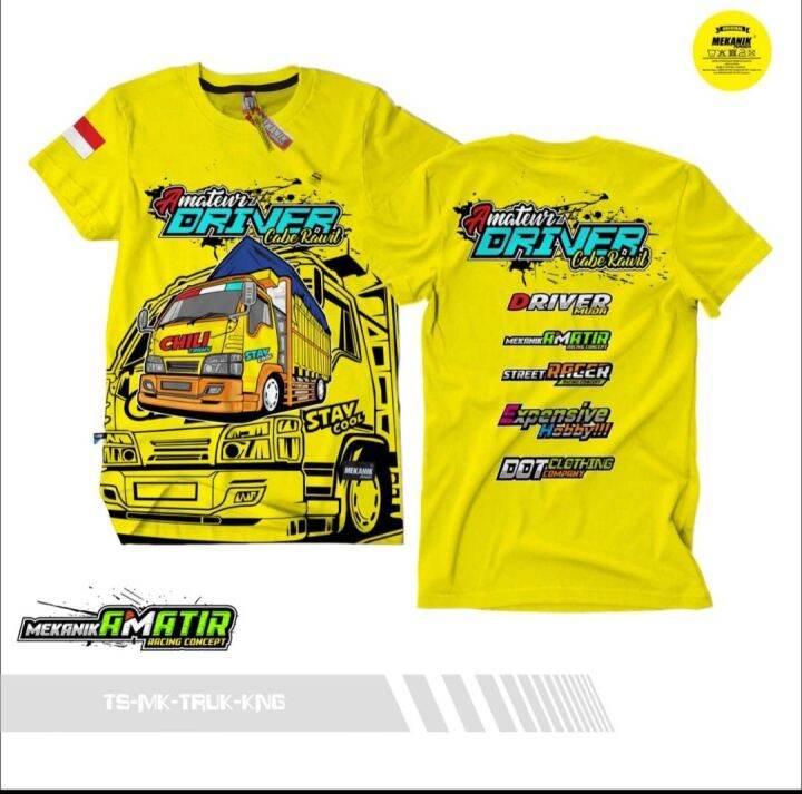 KAOS DRIVER MUDA TRUCK KAOS PRIA RACING ORIGINL MEKANIK AMATIR KAOS ...