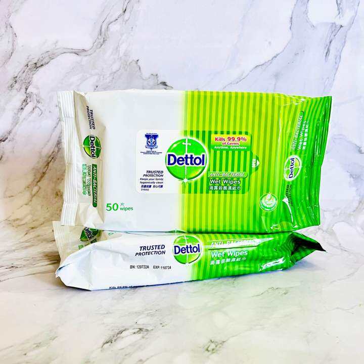 Dettol Wipes Anti-Bacterial (50’s per pack / twin pack) | Lazada