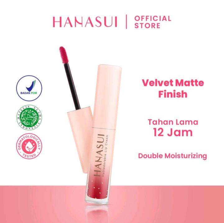 HANASUI Mattedorable Lip Cream | Lip Cream Lipstik Cair Matte Hanasui ...