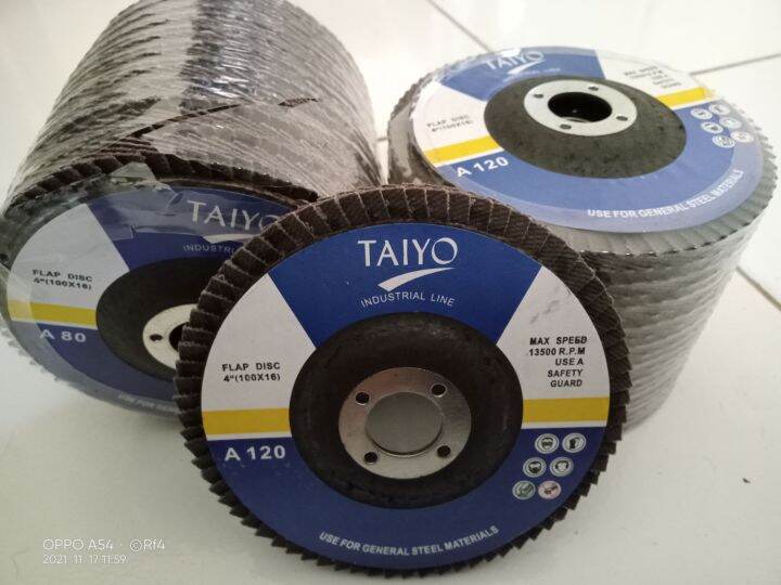 AMPELAS GERINDA AMPELAS SUSUN AMPELAS FLAP DICS TAIYO 4"(100X16 ...