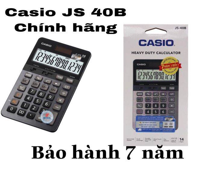 Máy tính Casio JS 40B chính hãng bảo hành 7 năm, máy tính để bàn chính xác cao bền bỉ hữu dụng ...