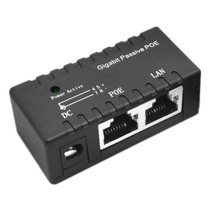 Ethernet POE Injector Splitter DC12-52V 2 Port POE Switch Passive 10/ ...