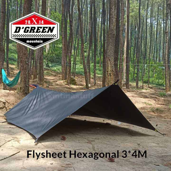 Flysheet Hexagonal 3*4M 19 lop | Lazada Indonesia